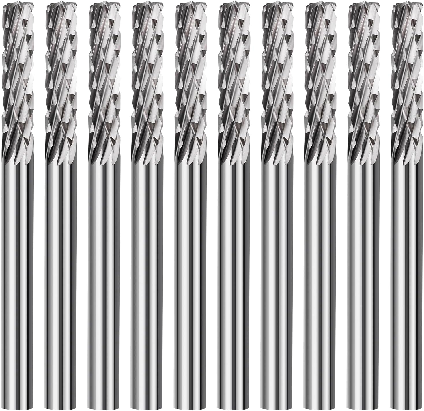 BALUGAEA Carbide Burr Set with 3 mm Shank, 10 Pieces Type A Double Cut ...