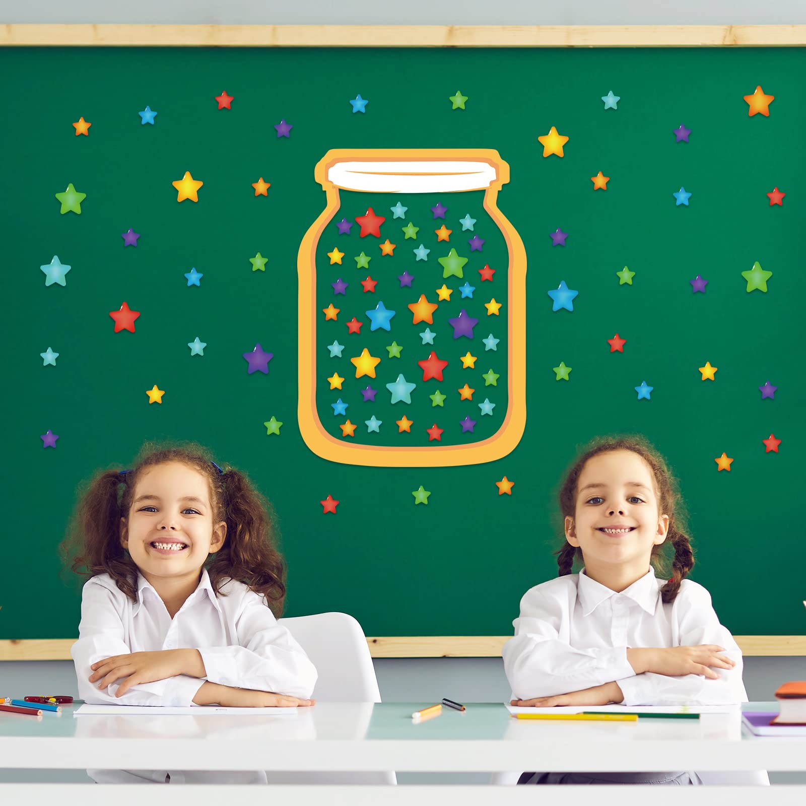 Snapklik.com : 72 Pcs Magnetic Super Star Rewards Jar Positive Behavior ...