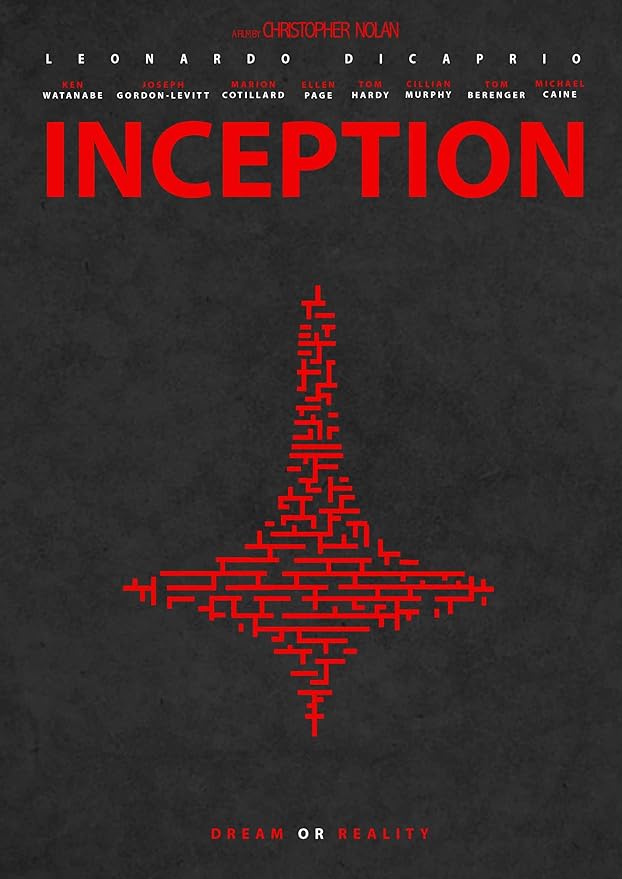 Amazon.com: Inception Movie " Dream Or Reality " Leonardo DiCaprio Tom ...