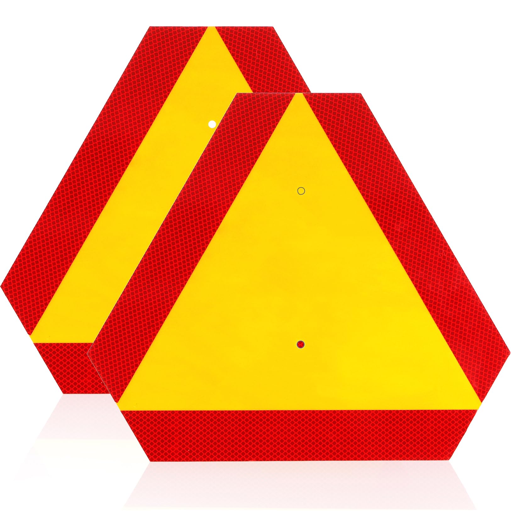 Nicunom 2 Pack Slow Moving Vehicle Sign, Aluminum Slow Moving Triangle ...