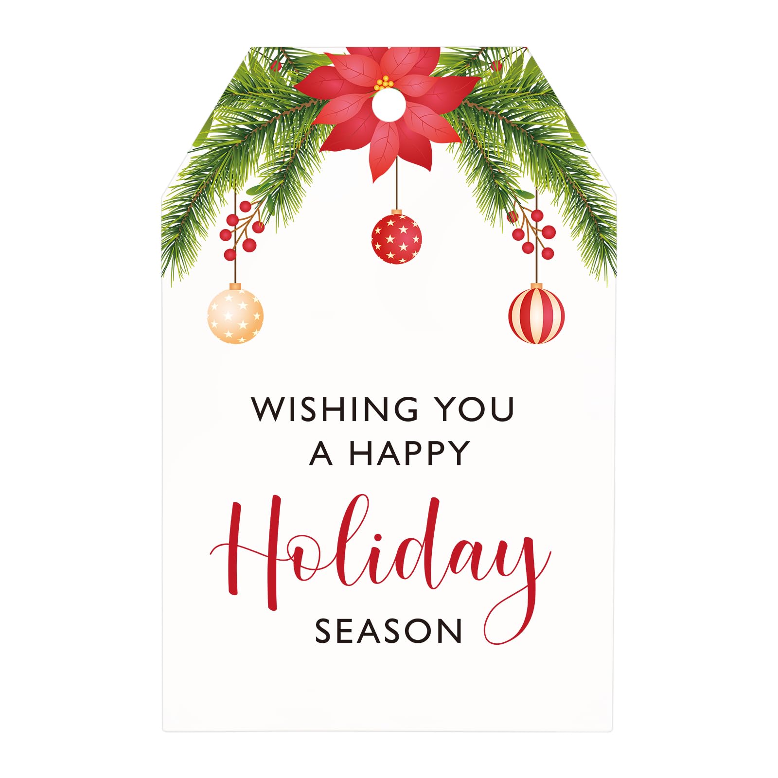 Amazon.com : G2PLUS Holiday Season Gift Tags, 50PCS Wishing You A Happy ...