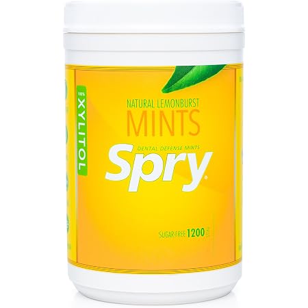 Amazon.com: Spry Xylitol Lemon Burst Mints Sugar Free Candy - Breath ...