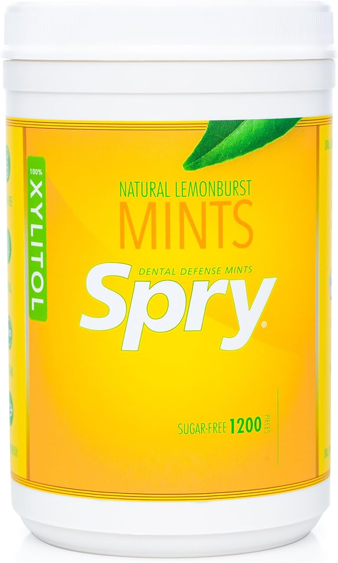 Amazon.com: Spry Xylitol Lemon Burst Mints Sugar Free Candy - Breath ...