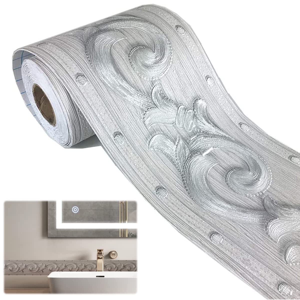 HASTHIP® 5M Wall Tile Stickers, PVC Wall Panel, Proof and Waterproof ...