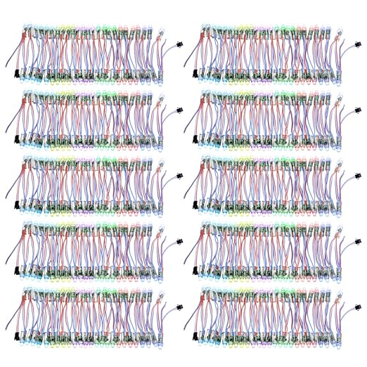 Buy ALITOVE 500pcs WS2811 12mm Diffused Digital Dream Color RGB LED ...