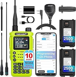 Amazon.com: (2 Gen) TIDRADIO TD-H8 Ham Radio 10W High Power Dual Band Two Way Radio,APP ...