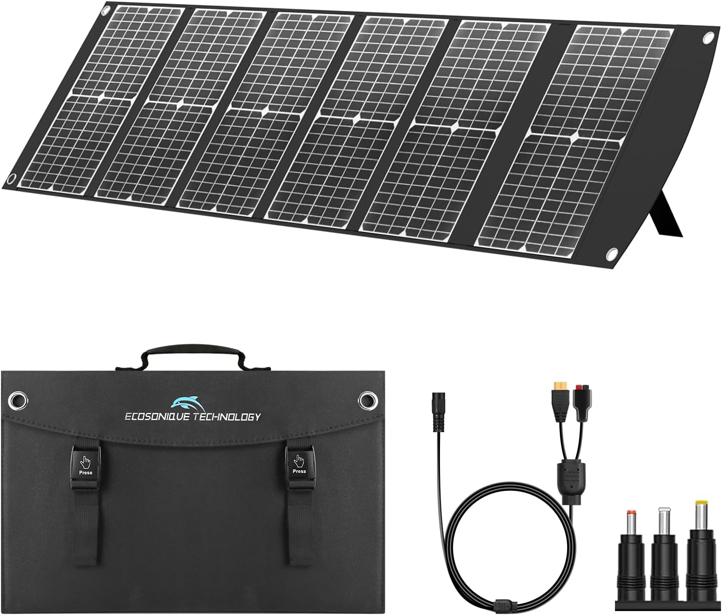 Anker SOLIX PS100 Solar Panel with Adjustable Kickstand, 100W Foldable ...