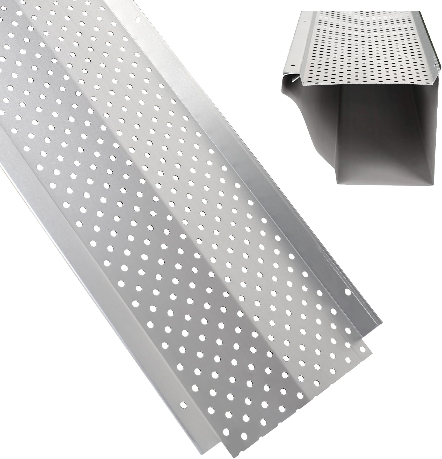 Elecoman Gutter Guard,5" Aluminum Leaf Filter Gutter Cover,25 PCS Total ...