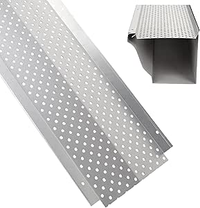 Elecoman Gutter Guard,6" Aluminum Leaf Filter Gutter Cover,13 PCS Total ...