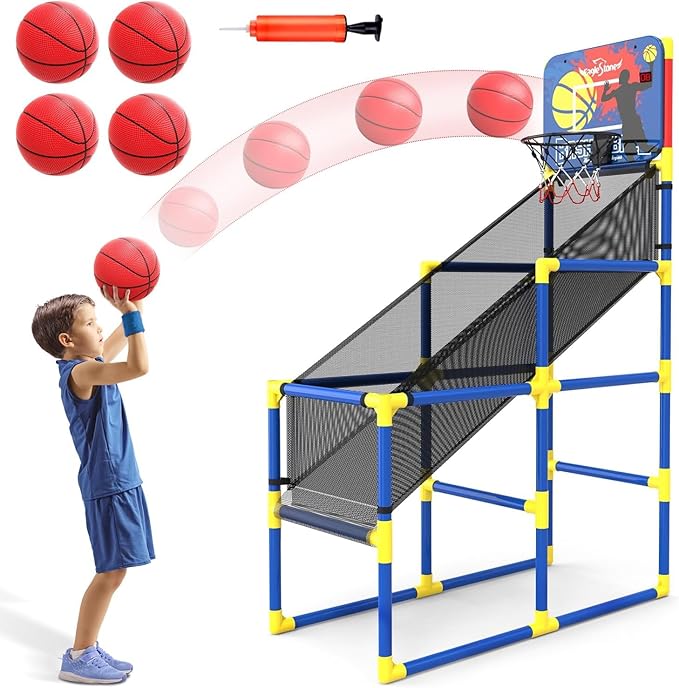 Amazon.com: Kids Basketball Hoop Arcade Game W/Electronic Scoreboard ...