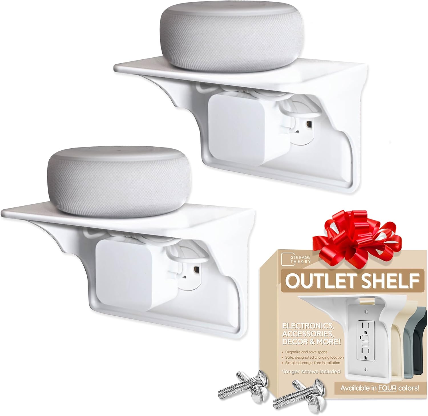 Amazon.com: Storage Theory Power Perch Horizontal Outlet Shelf – Space ...