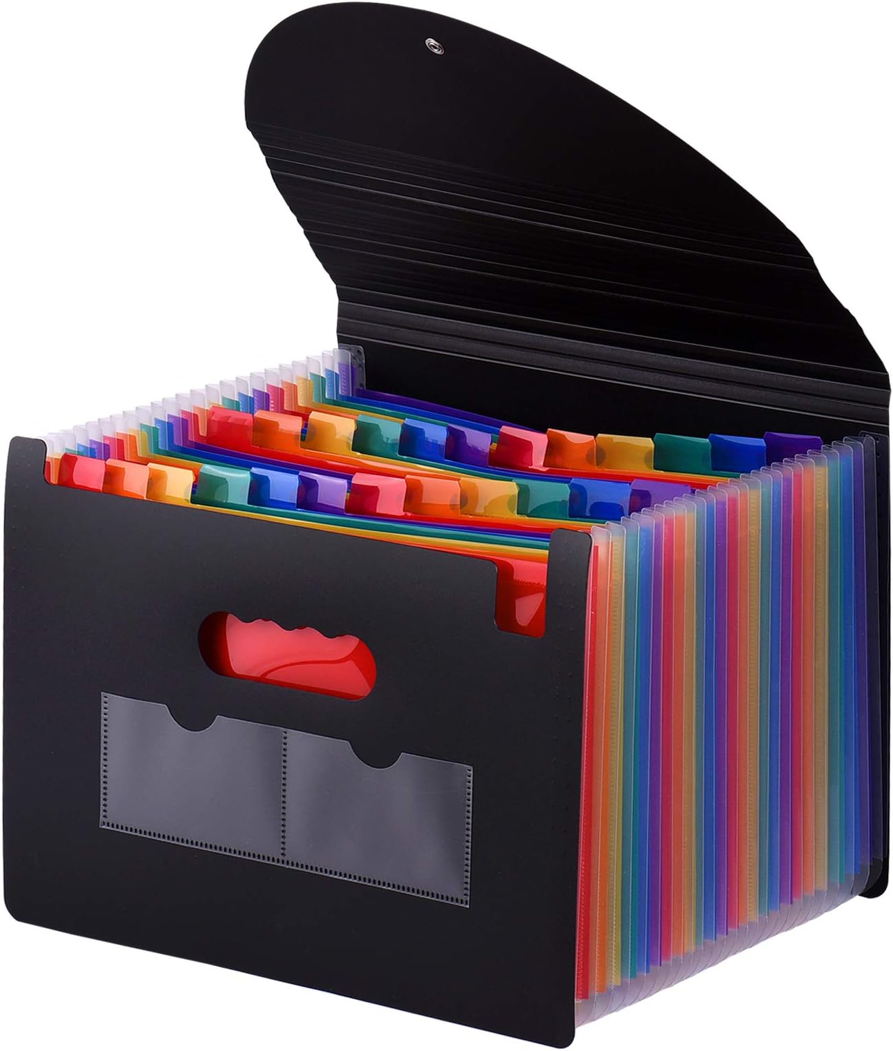 ACAGALA Pasta de arquivo expansível de 24 bolsos com capa Accordian ...