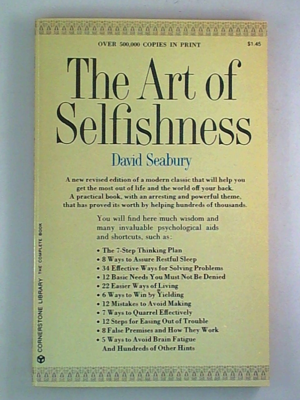 The Art of Selfishness: Amazon.co.uk: Books