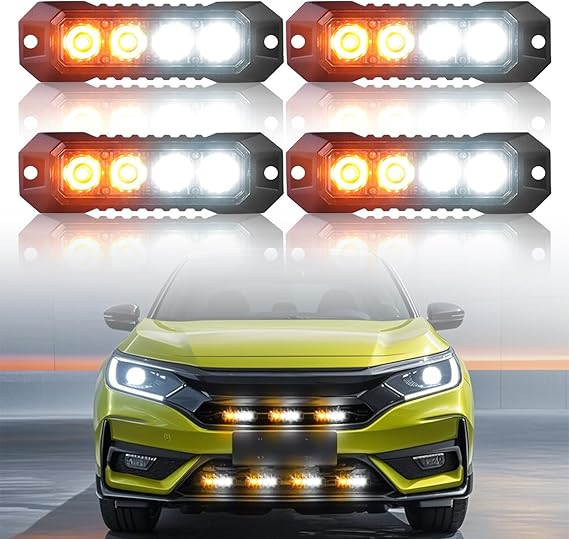 Amazon.com: Nrgedzam 4PCS 4 Led Strobe Lights, Mini Strobe Lights for ...