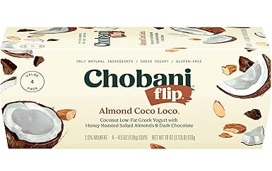 Amazon.com: Chobani® Flip Low-fat Greek Yogurt, Chocolate Almond Coco ...