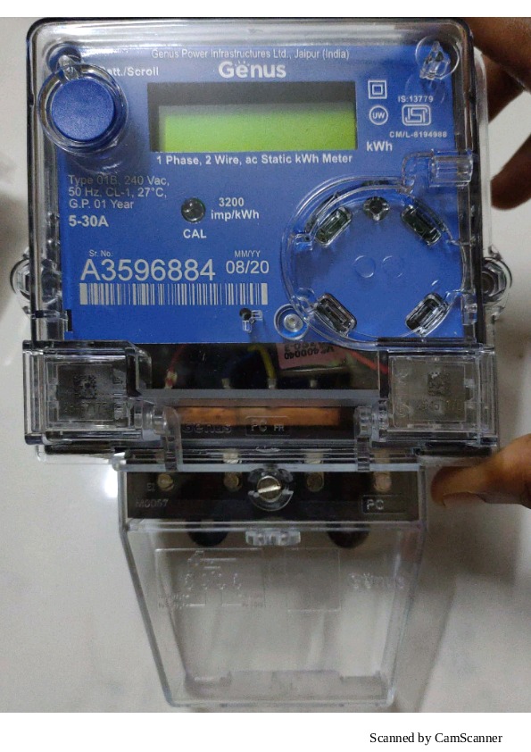 Genus 1-Phase Electric Energy LCD Sub Meter (2 Wire, 240V, 50Hz, 3200 ...