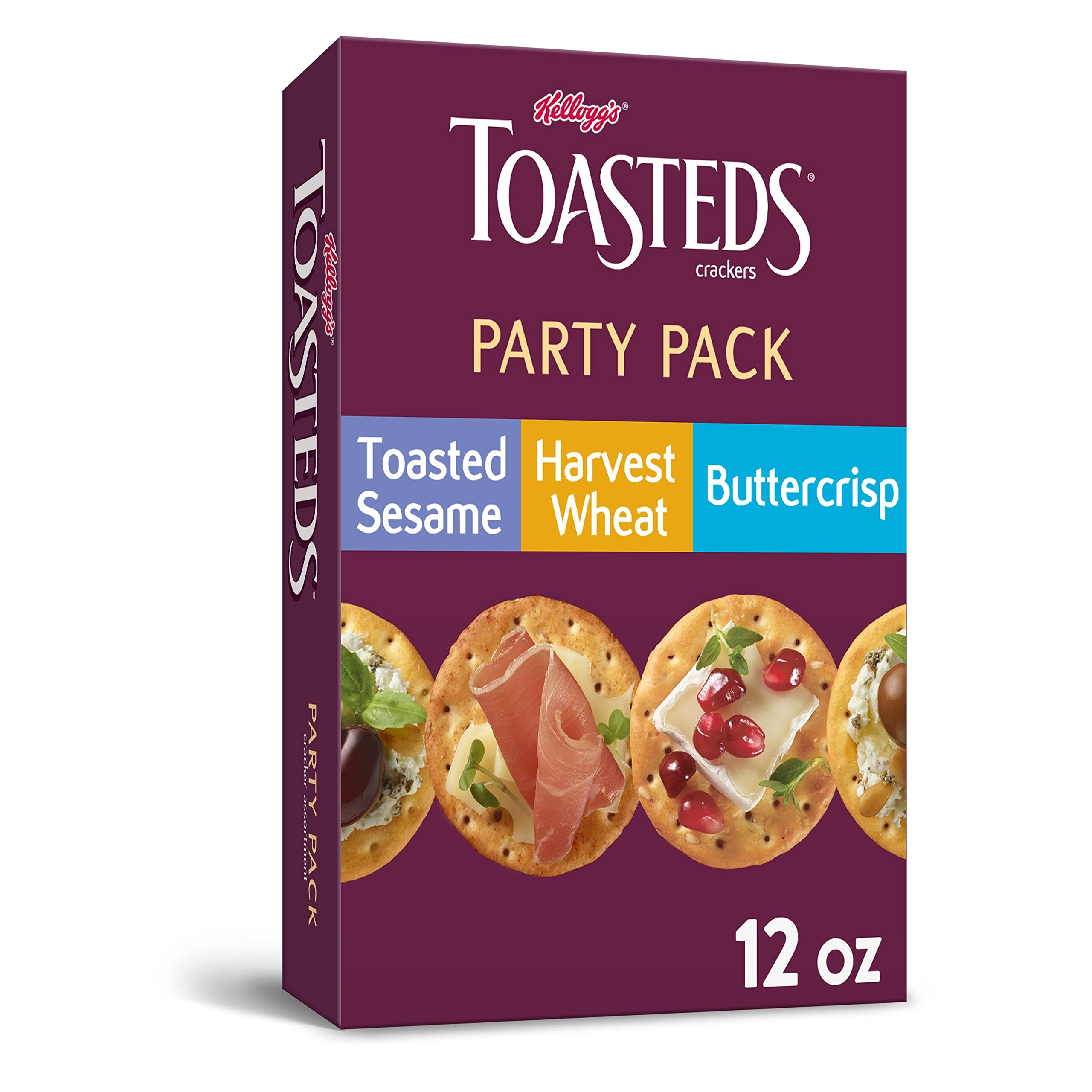 Buy Toasteds Crackers, Toasted Crackers, Party Snacks, Variety Pack ...