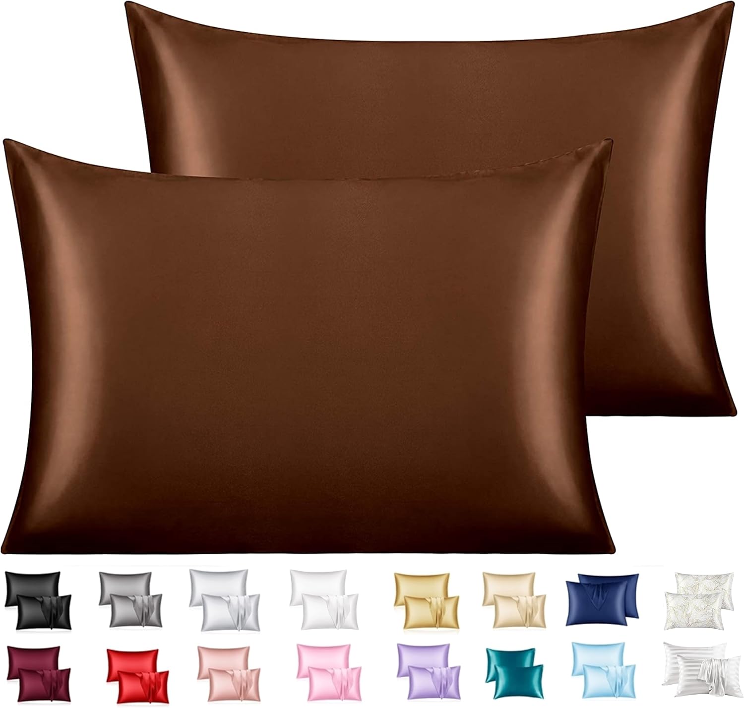 Mulberry Satin Silk Pillowcase for Hair and Skin - Soft Breathable ...