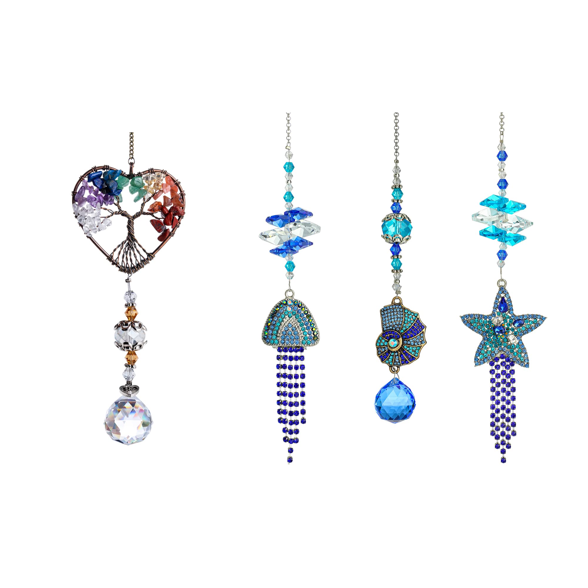 Amazon.com: H&D HYALINE & DORA Tree of Life Heart Shaped Crystal Ball ...