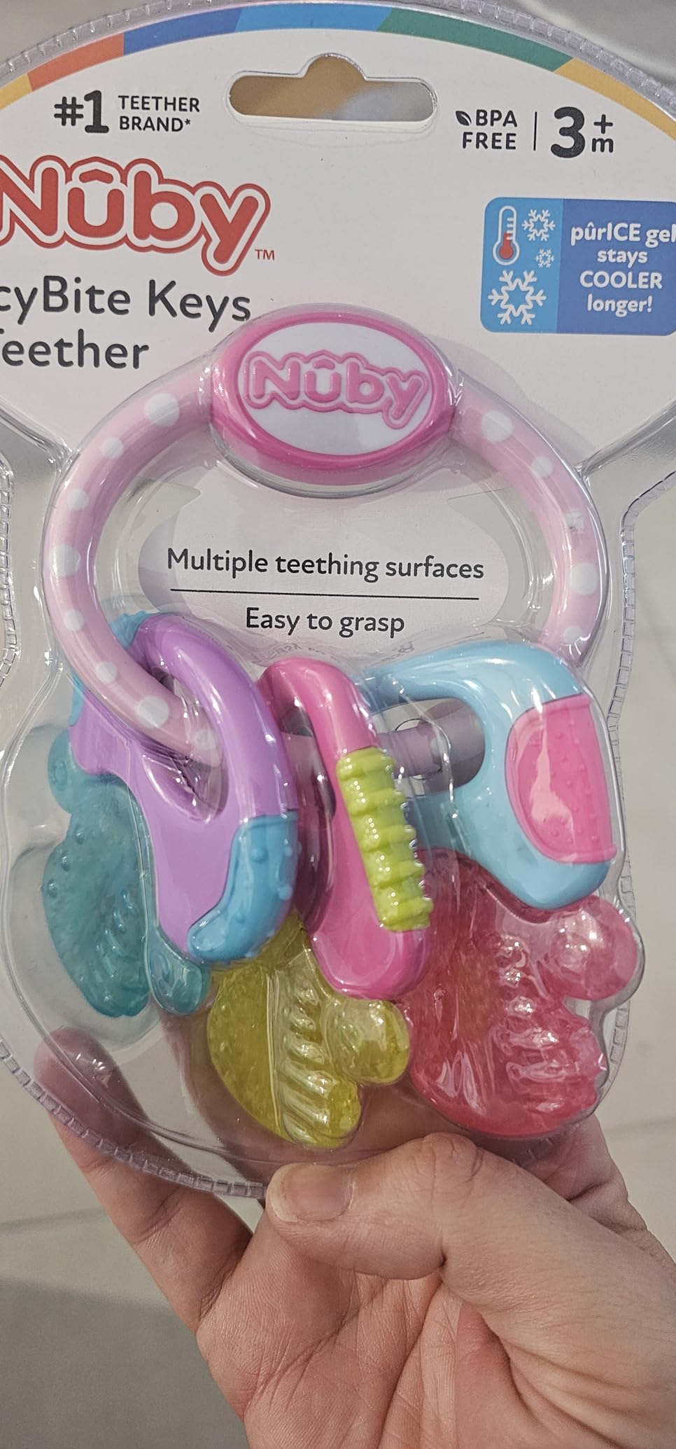 Nuby Icybite Hard/Soft Teething KeysaNuby ICY-Bite Teether Keys Baby ...