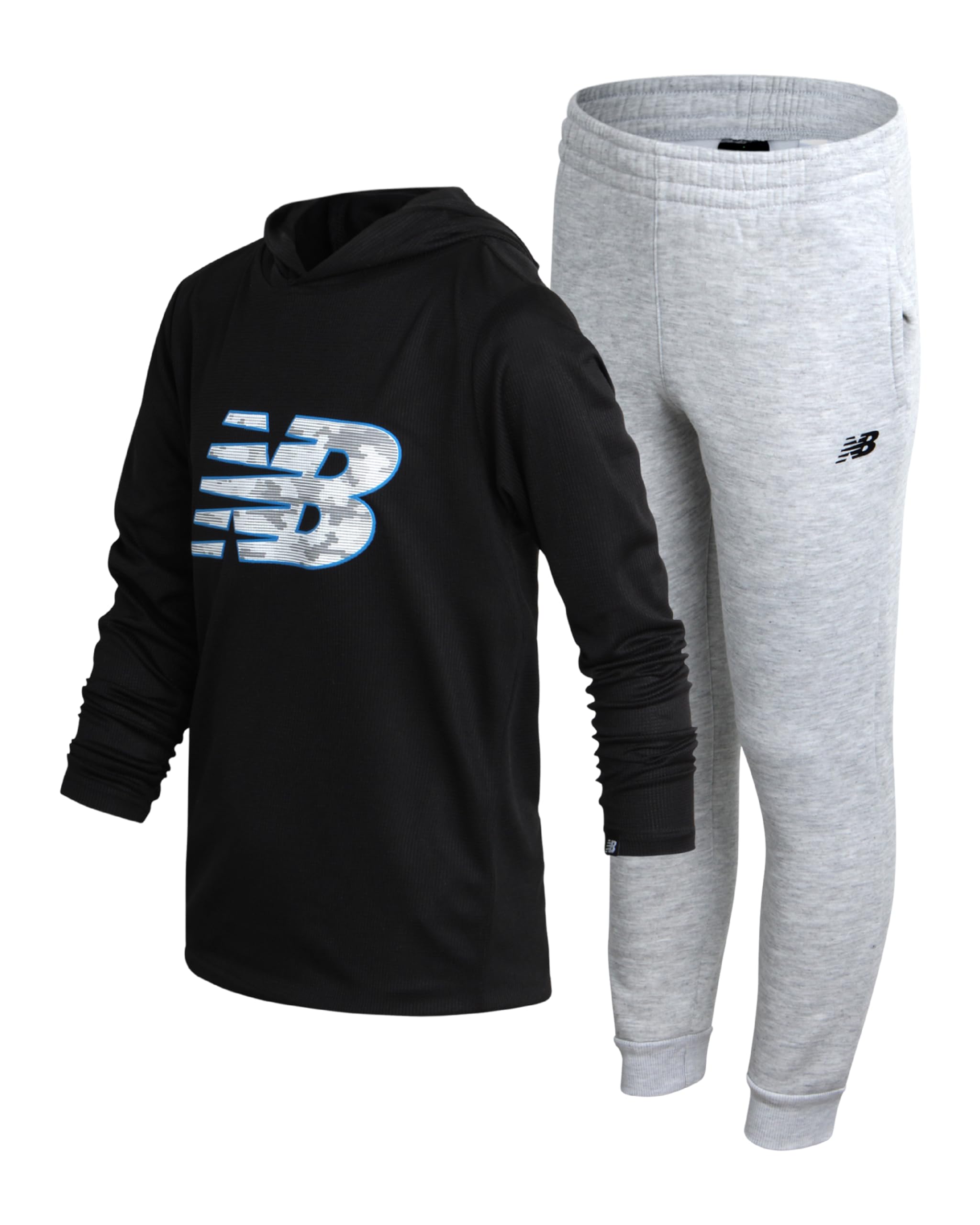 Amazon.com: New Balance Boys' Active Sweatsuit - 2 Piece Waffle Knit ...