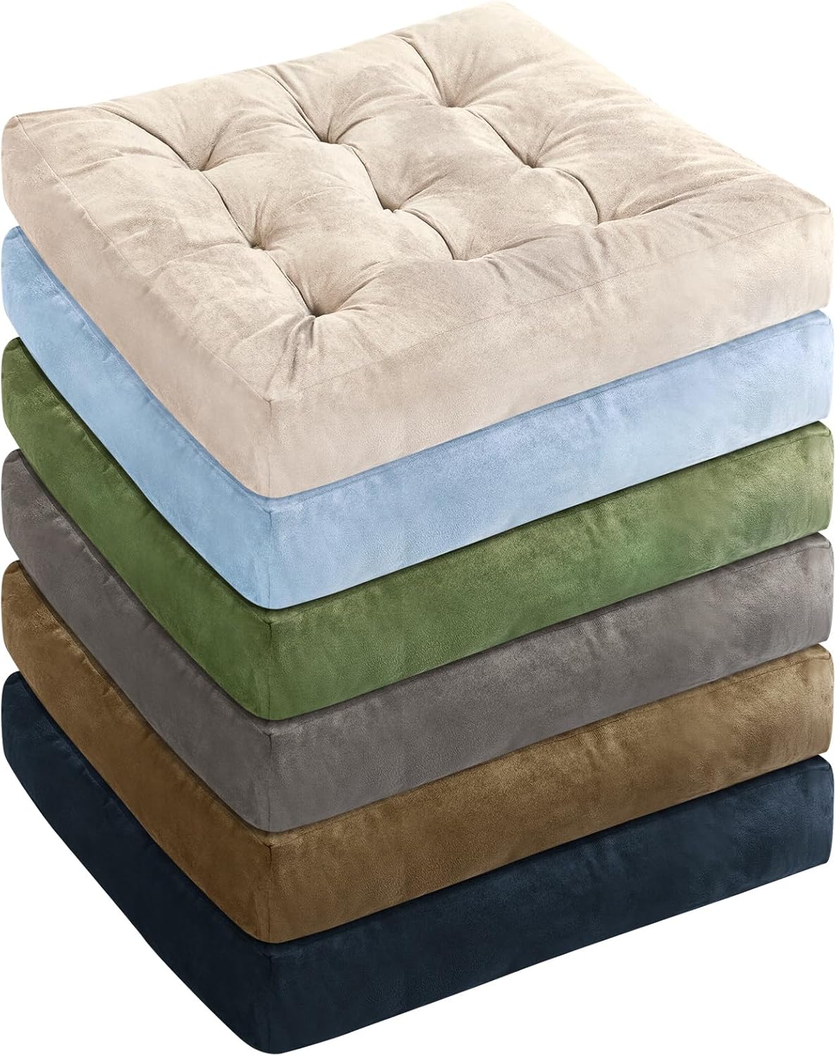 Amazon.com: Ripeng 6 Pcs Floor Pillows 22 x 22 Inch Thicken Suede Chair ...