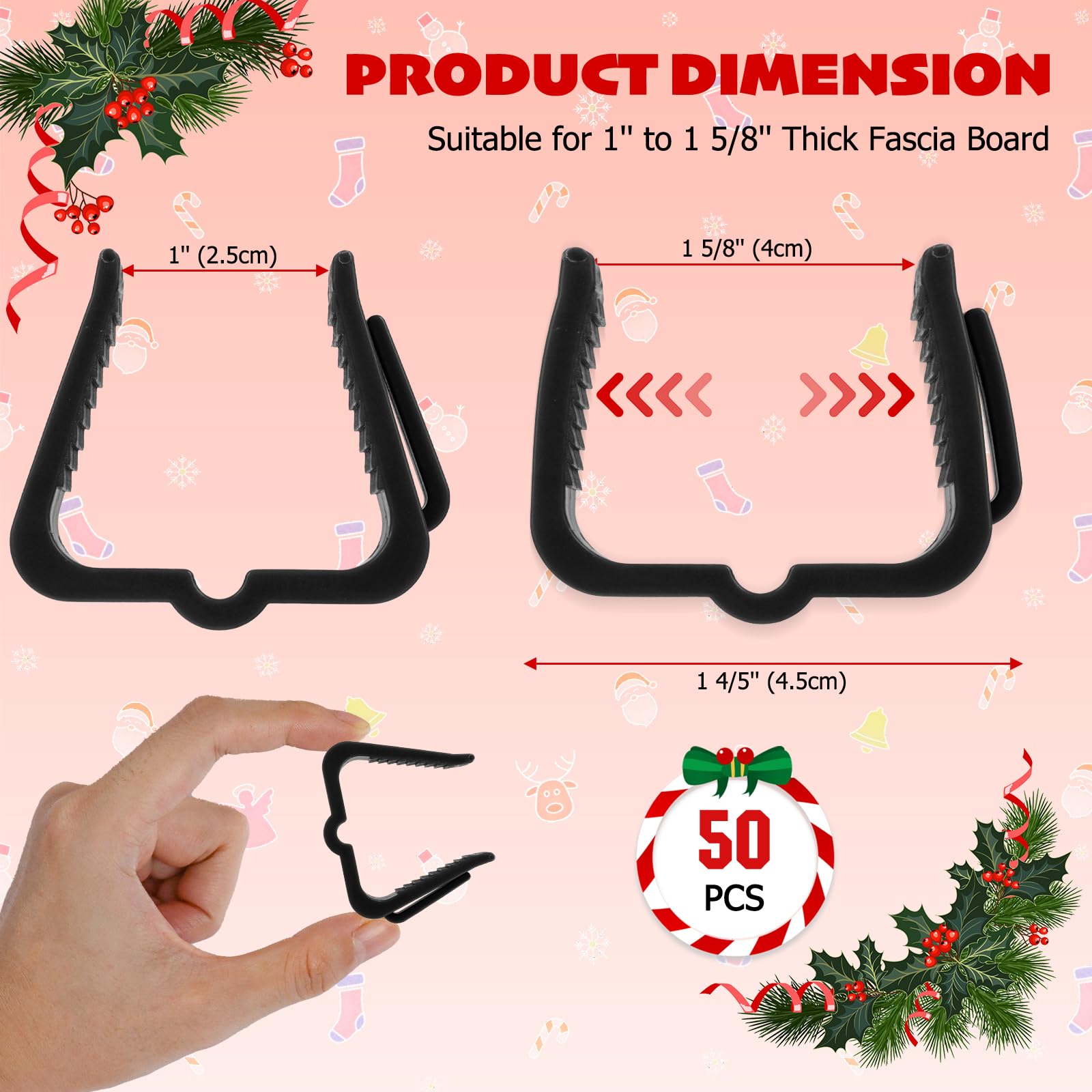 Snapklik.com : Christmas Light Hanger Clips, Fascia Board Clips, Deck ...