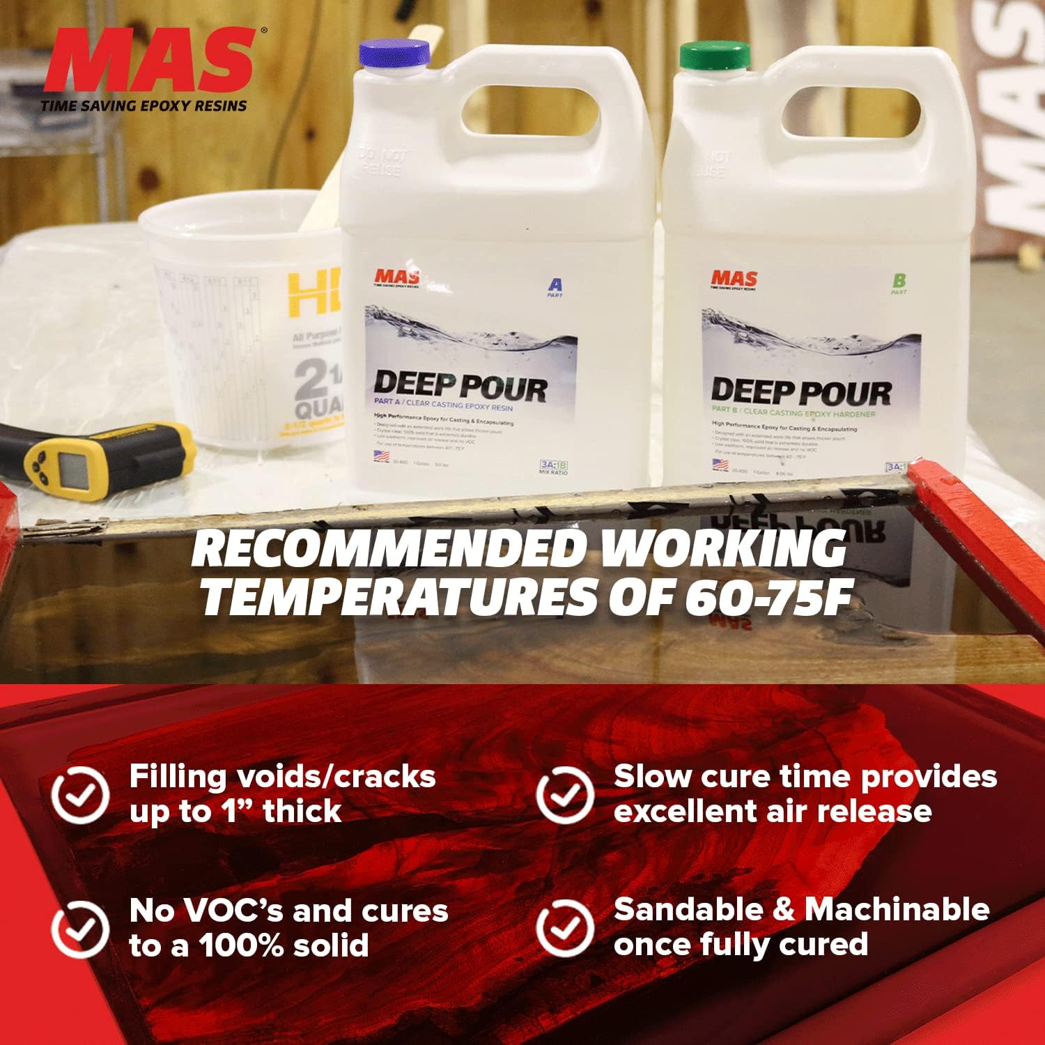 Snapklik.com : MAS Epoxies Epoxy Resin Kit 4-Gallon