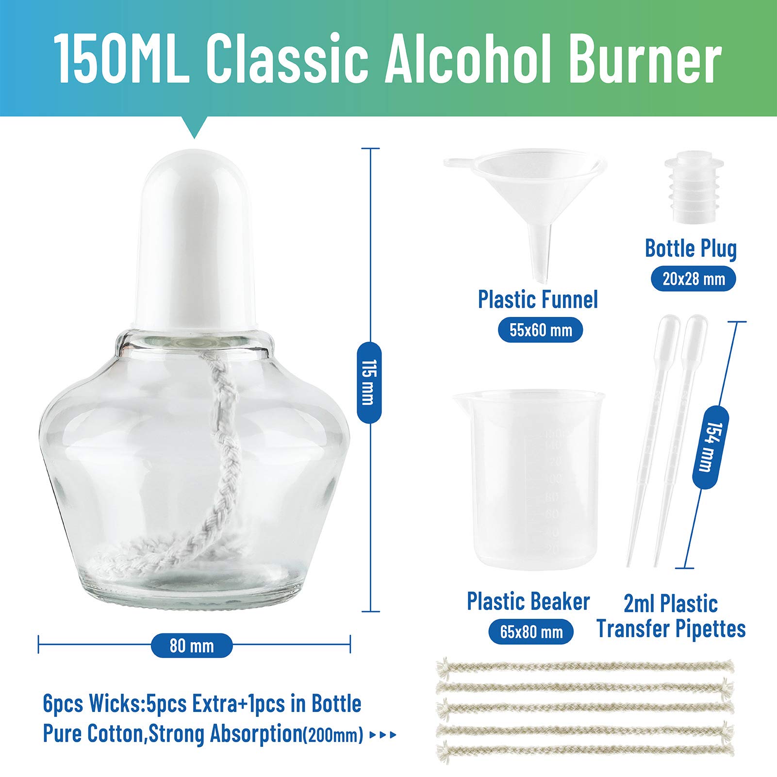 Buy New Generation Creative and Classic 150mL Glass Alcohol Burner Lamp ...