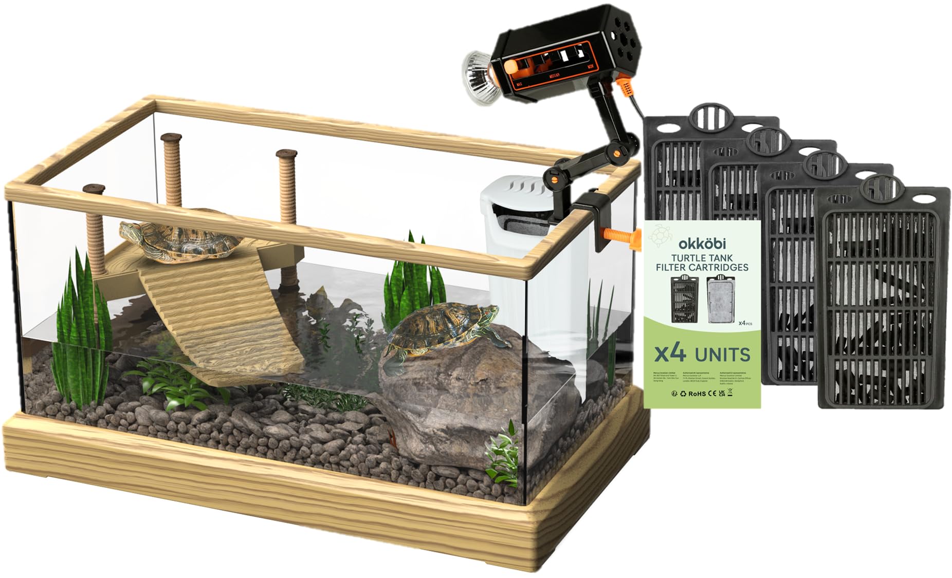 Amazon.com : Turtle Aquarium Kit with Basking Platform, Filter and ...