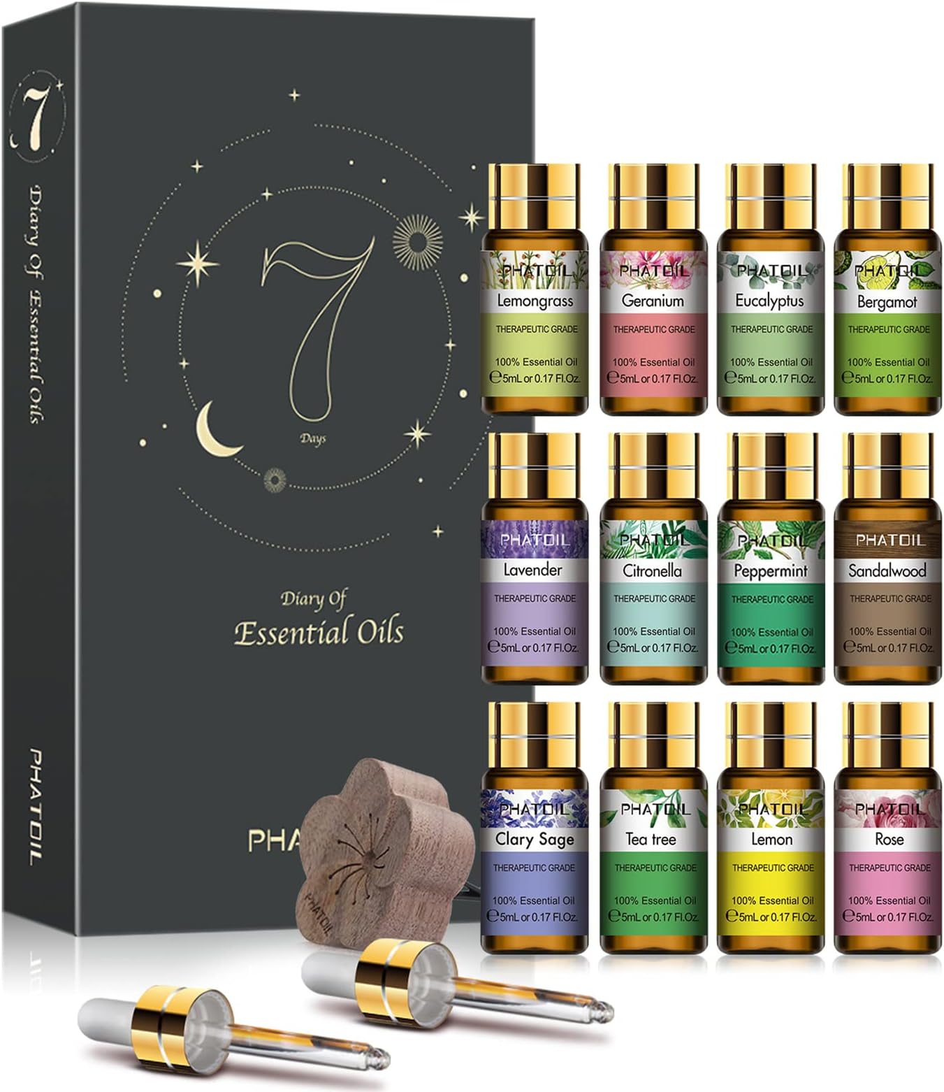 Amazon.com: Essential Oils Set, ESSLUX Top 6 Aromatherapy Oils for ...