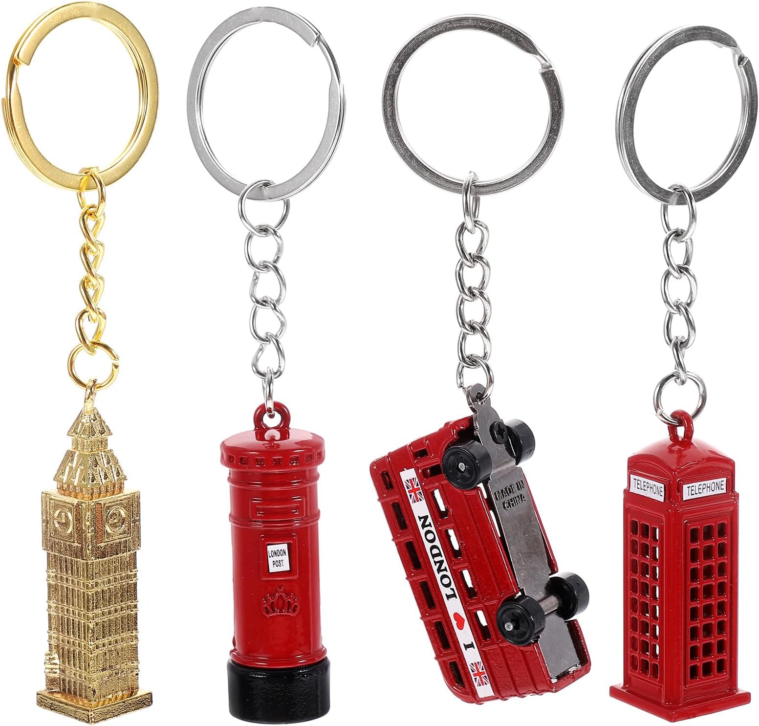 Amazon.com: Gold Big Ben London Key Chain, Key Ring or Key Fob; 2 ...
