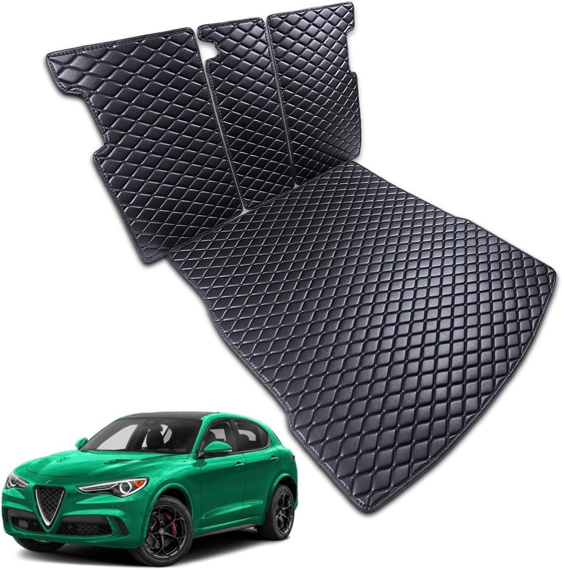 Amazon.com: Premium Cargo Liner for Alfa Romeo Stelvio with Cargo Rails ...