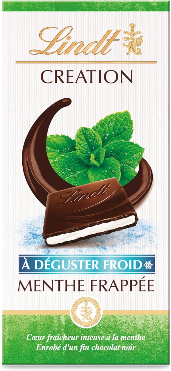 Lindt - Tablette CRÉATION Menthe Frappée - Chocolat Noir, 150g : Amazon ...