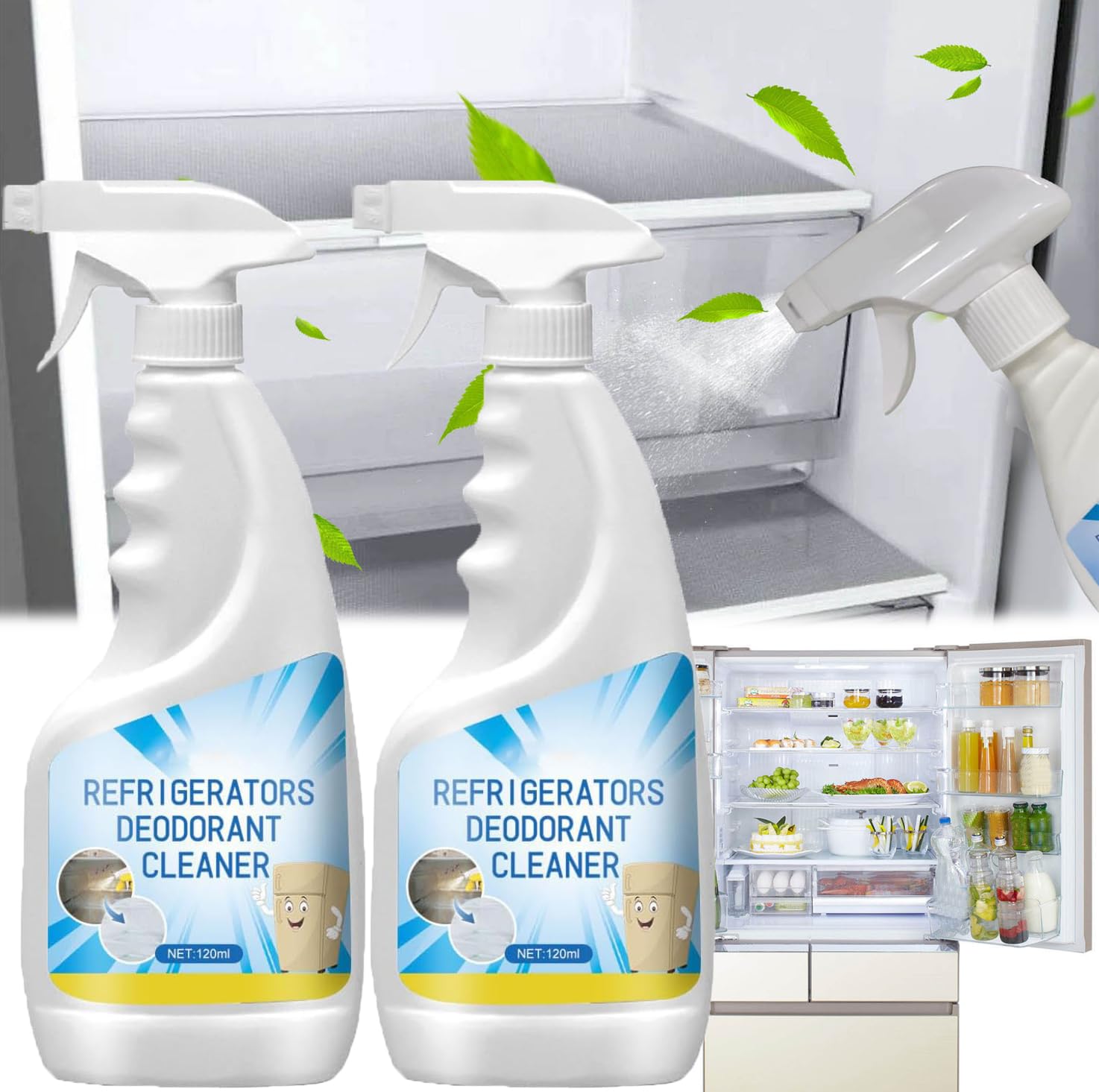 Amazon.com: Refrigerator Cleaner Spray, 4 oz/120 ml Fridge Cleaner ...