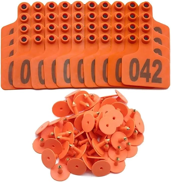 Cattle Ear Tags 100Pcs Cattle Ear Tags 1-100 Lettered Identification ...