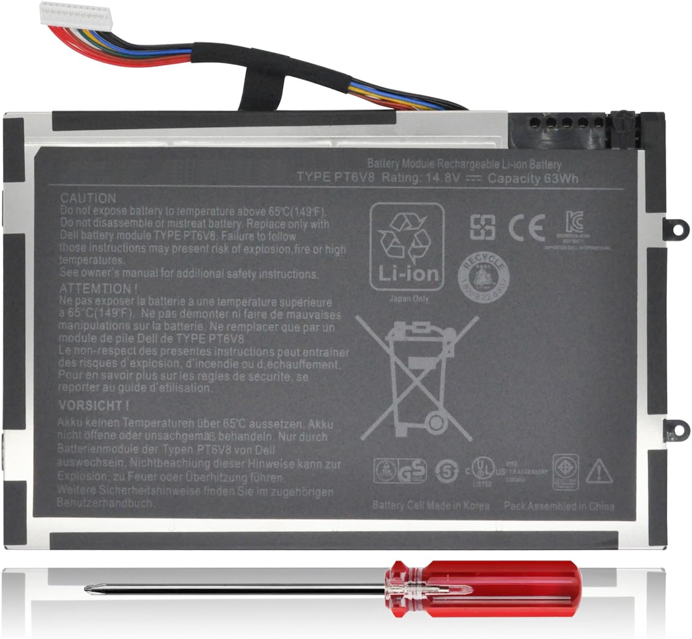 Amazon.com: ANCBD PT6V8 Laptop Battery for Dell Alienware M11x P18G ...