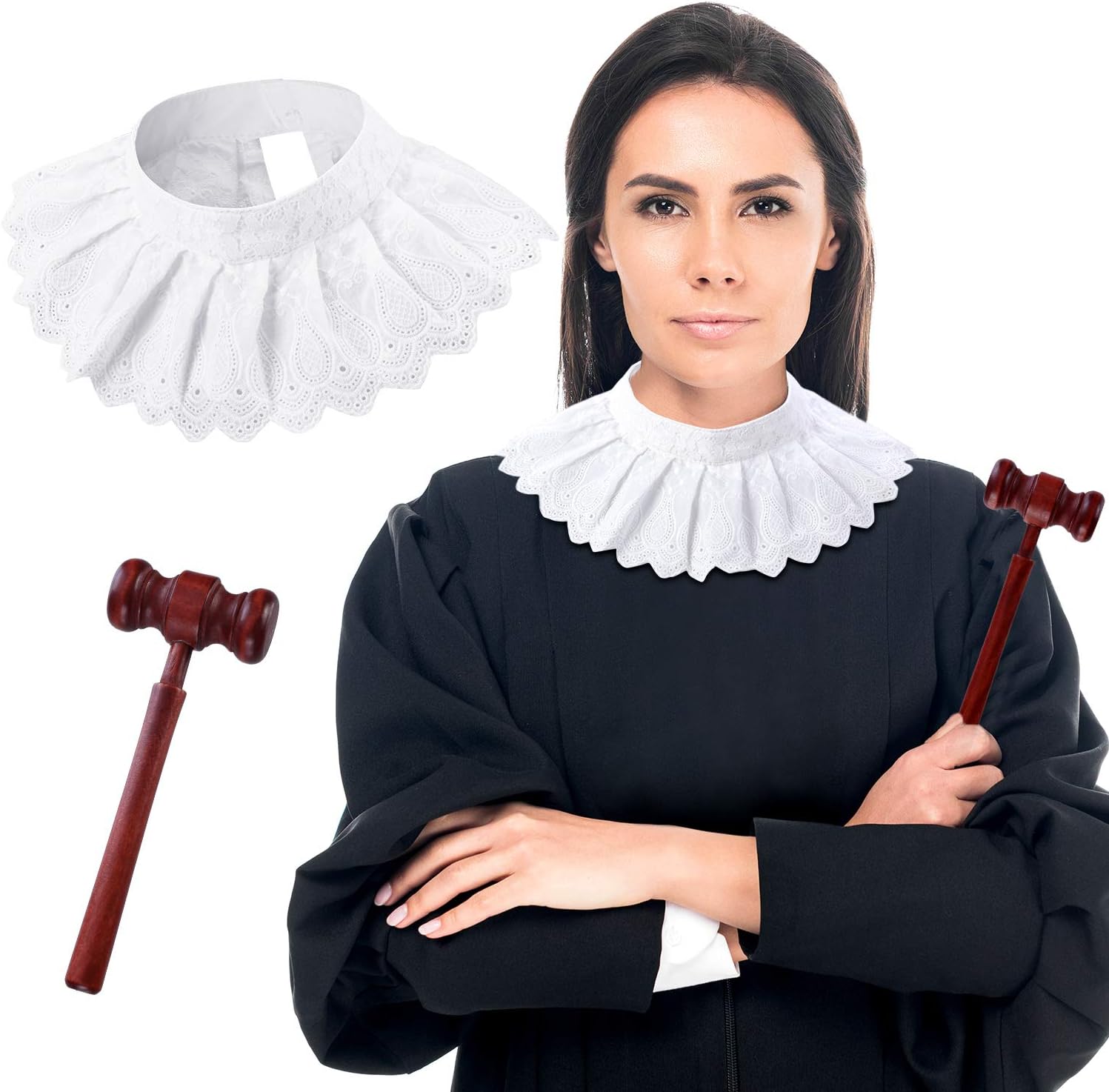 Amazon.com: Geyoga 2 Pieces Halloween Judge Costume Accessories with ...
