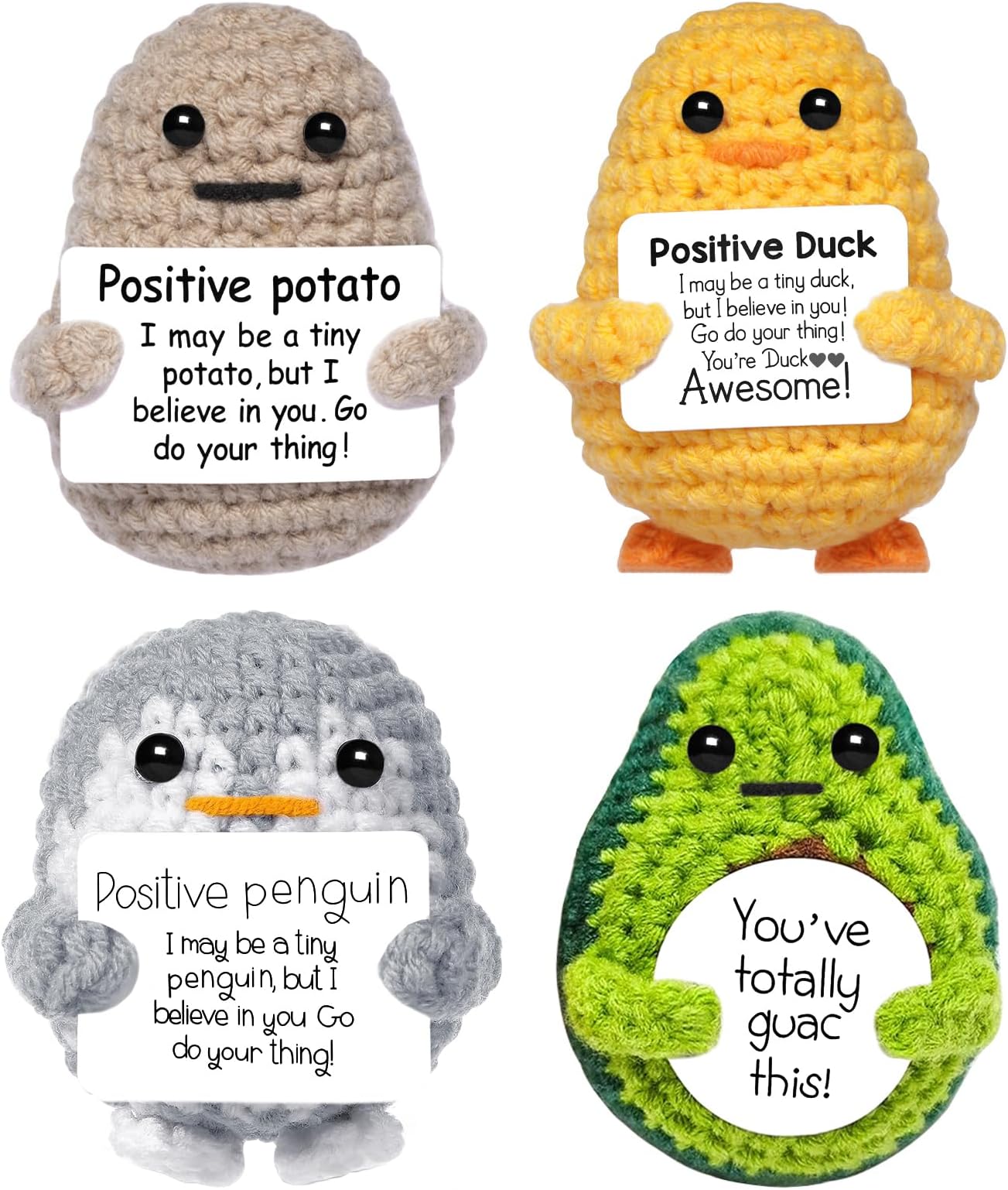 Amazon.com: ZZRWish Tiny Potato, Crochet Positive Knitting Kits ...