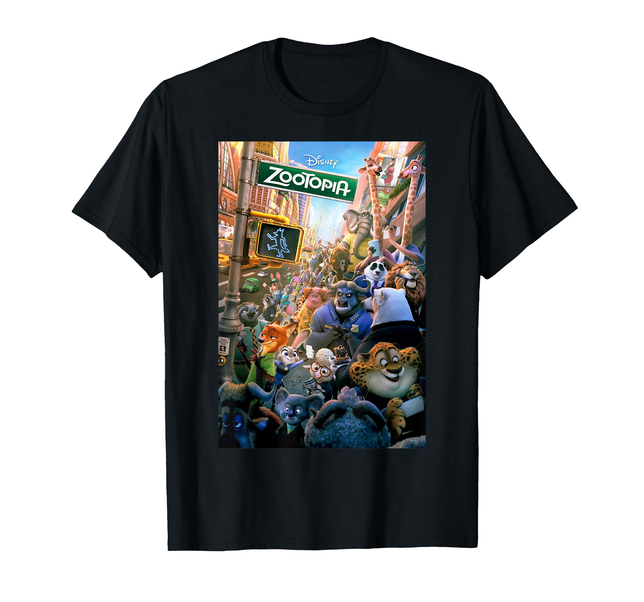 Amazon.com: Disney Zootopia Poster T-Shirt : Clothing, Shoes & Jewelry