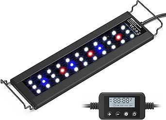 NICREW C10 Plants Freshwater LED Aquarium Light, Full Spectrum Fish Tank Light with LCD Screen ...