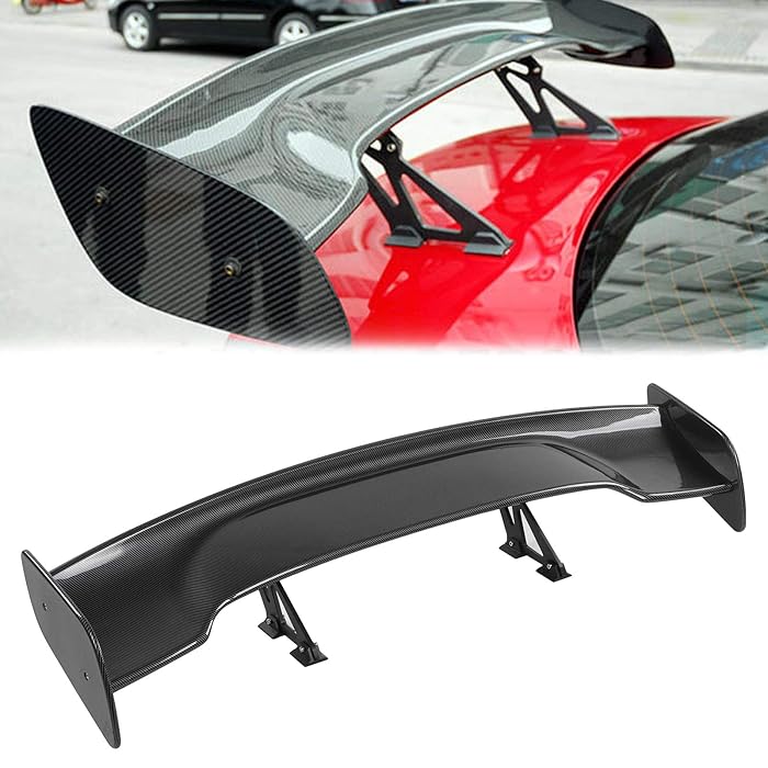 Buy Rear Trunk Spoiler Kit, Universal Carbon Fiber Style Trunk GT Rear ...
