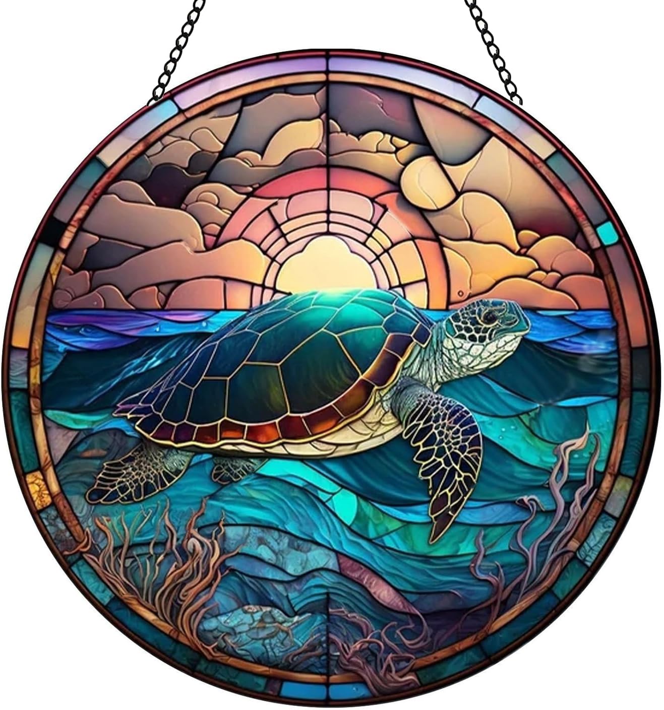 Amazon.com: MATIHAY Sea Turtle Acrylic Window Hanging, Turtle Wall ...