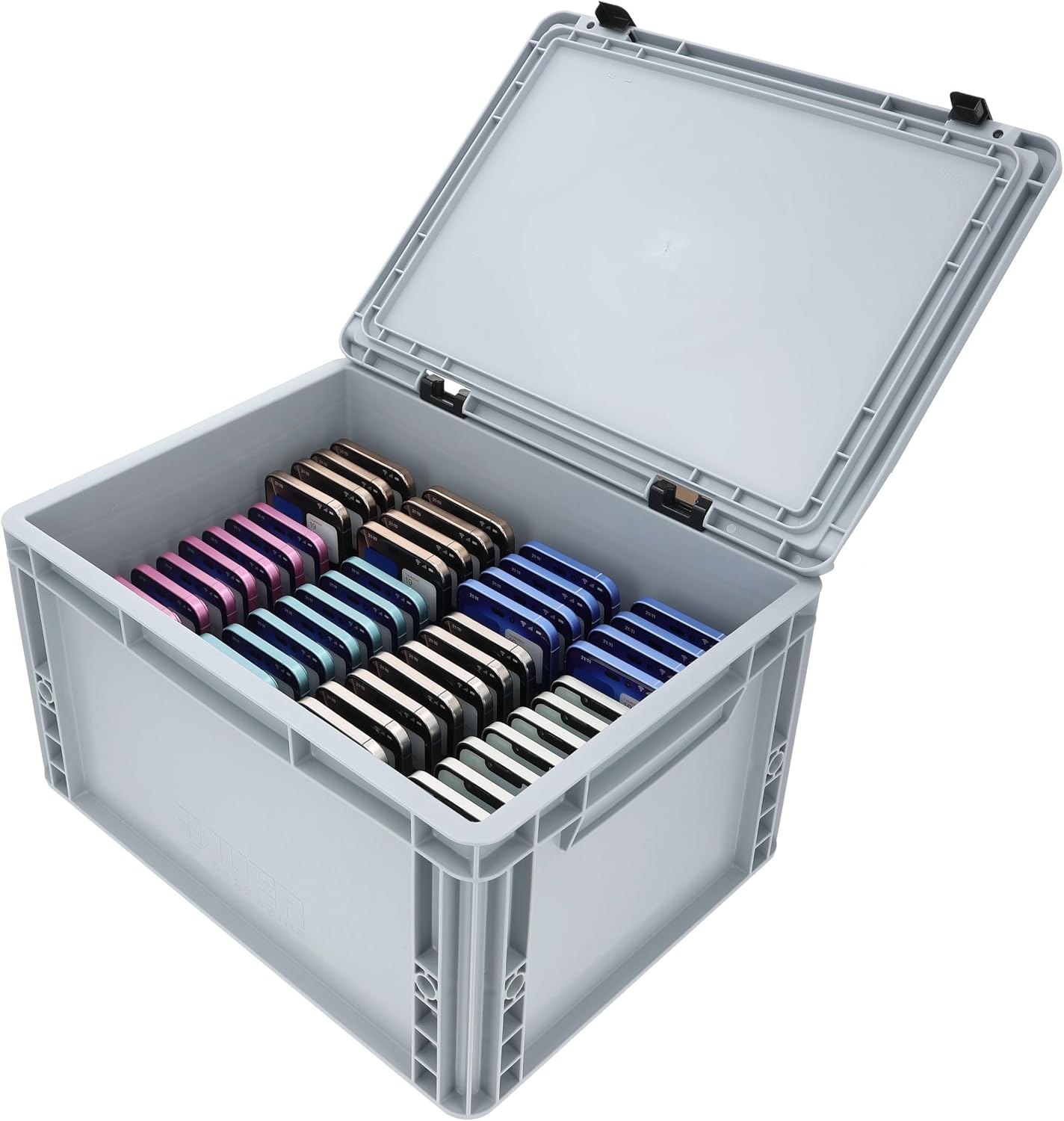 Feldherr Phone Storage Box with Foam Insert for 48 Smartphones ...