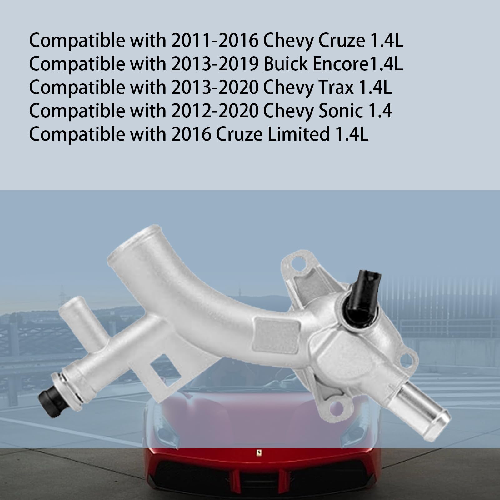 Snapklik.com : Aluminum Engine Coolant Housing Water Outlet