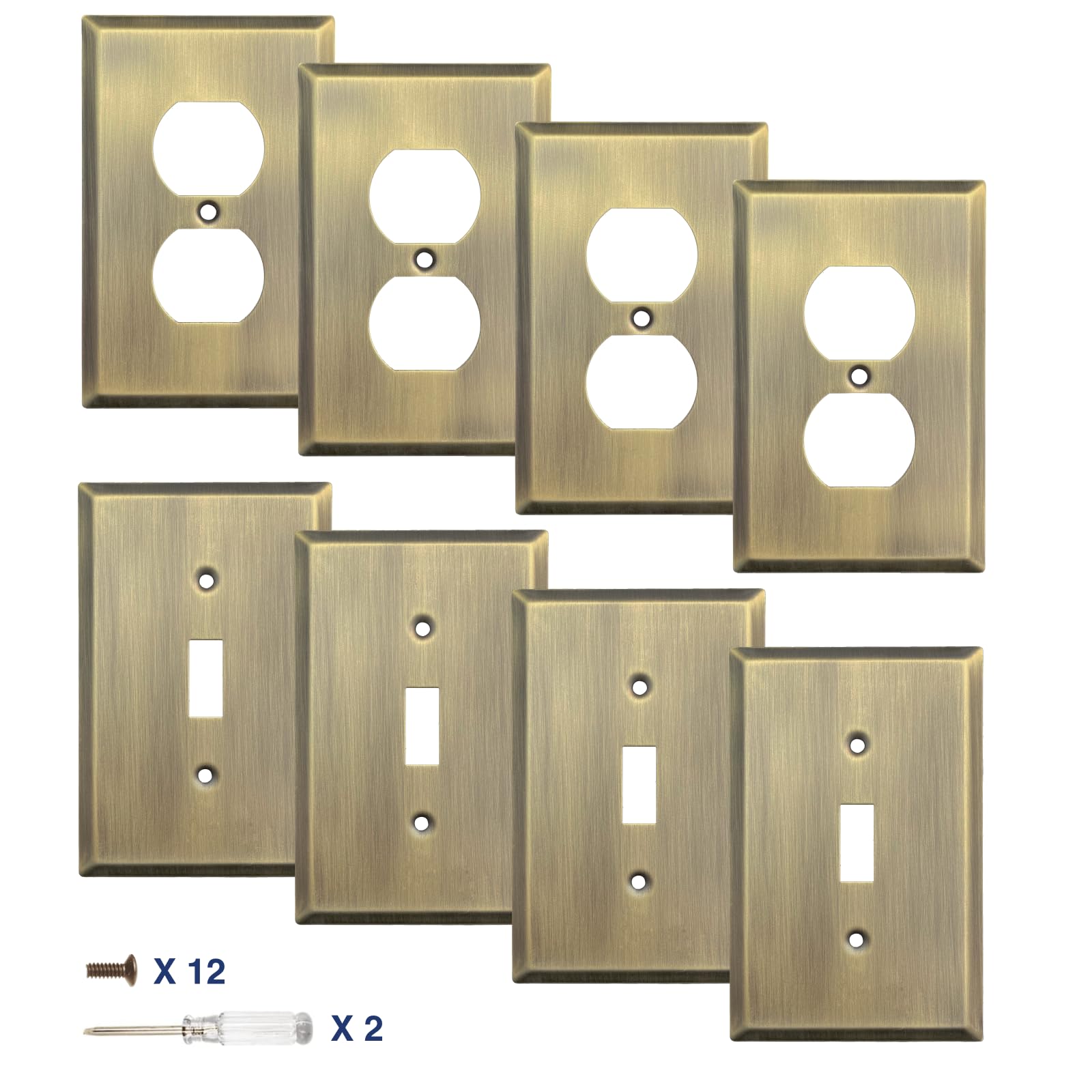 Mrayaki Wall Plate, Metal Duplex Outlet Covers, Light Switch Cover ...