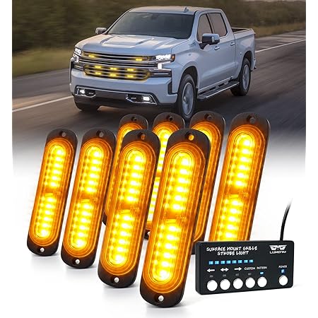 Amazon.com: LUMENIX Amber LED Surface Mount Strobe Flashing Lights Kit ...