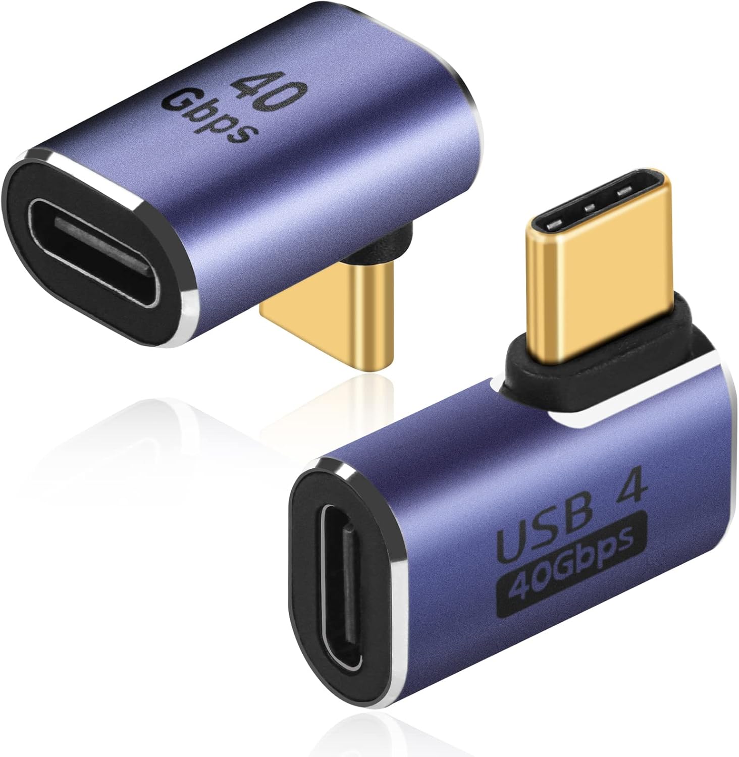 AXFEE 90 Grad Winkel USB-C Adapter 2 Stück, 40Gbps Typ C Stecker auf ...