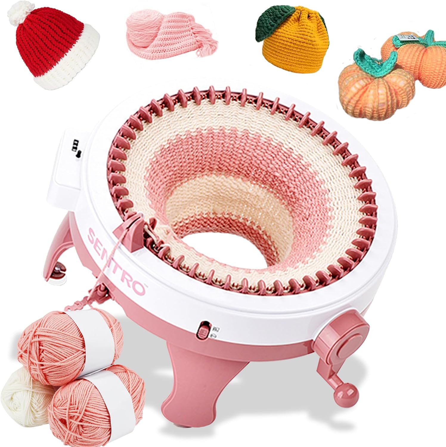 SENTRO Knitting Machine 48 Needles, Smart Knitting Board Rotating ...