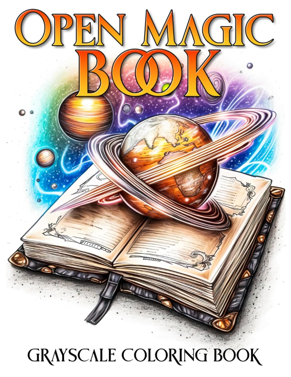 Amazon.com: Open Magic Book Grayscale Coloring Book: Discover the ...